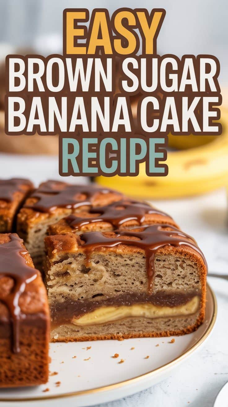 Moist Brown Sugar Banana Cake Recipe - Food Blasts