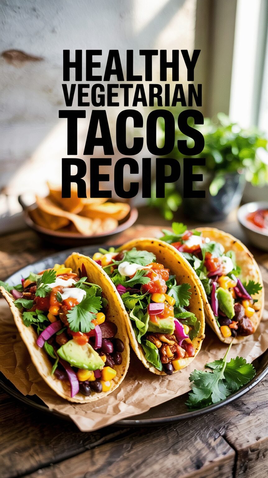 Spicy Vegetarian Taco Recipe with Black Beans and Avocado - Food Blasts