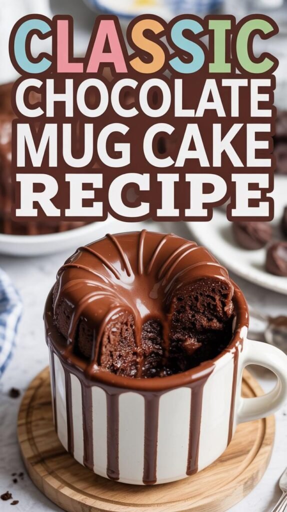 Fudgy Classic Chocolate Mug Cake Recipe - Food Blasts