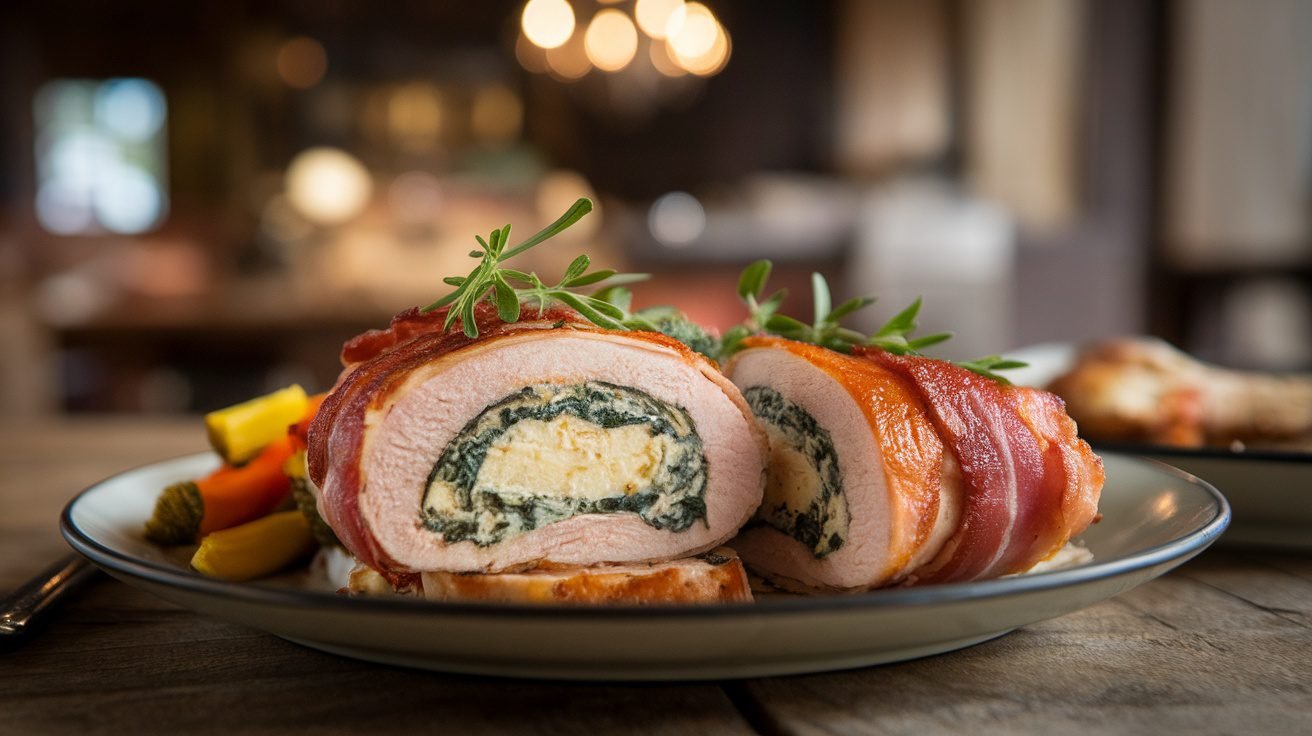 Savory Bacon-Wrapped Stuffed Chicken Breasts Recipe - Food Blasts