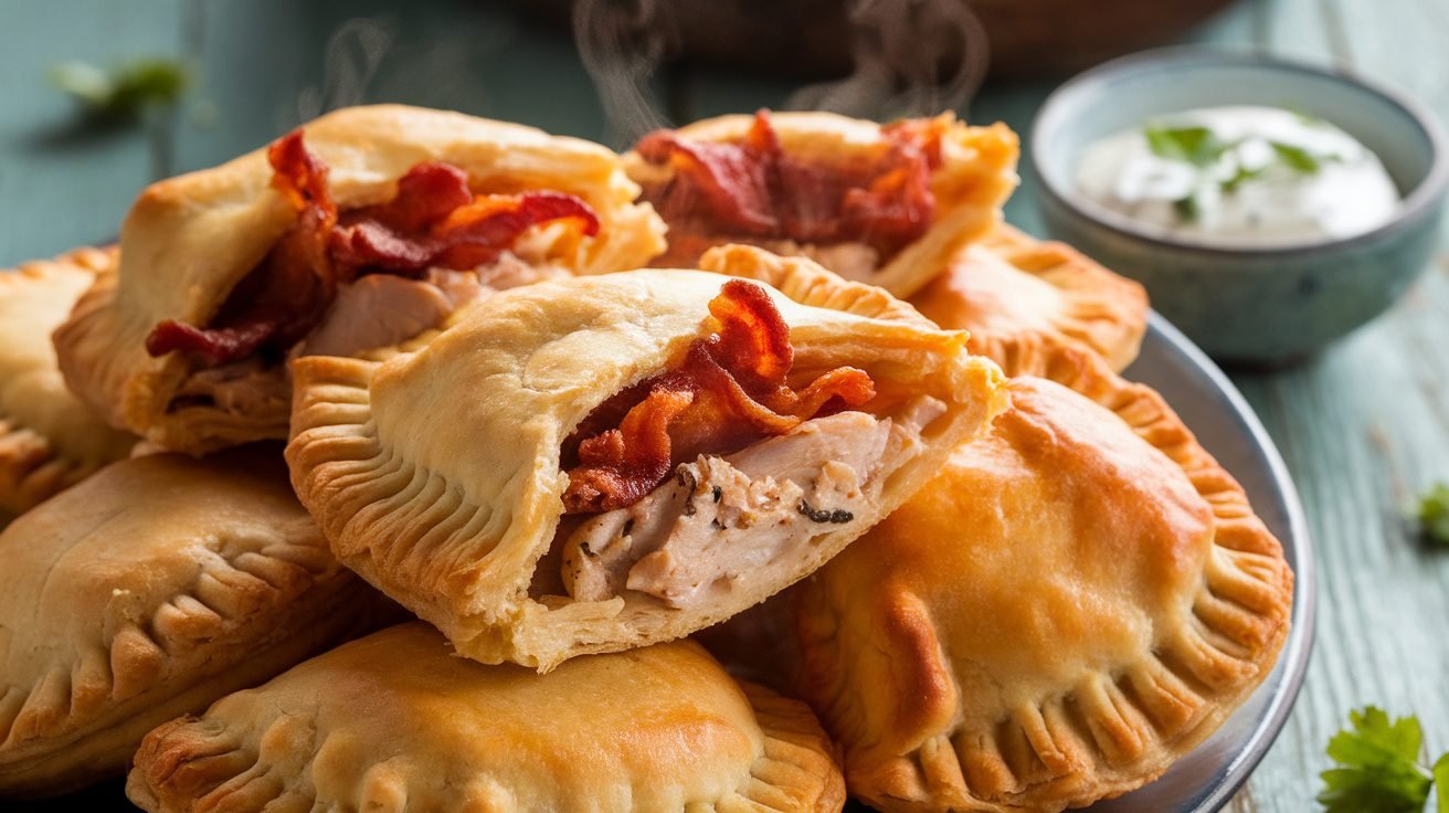 Savory Chicken Bacon Ranch Hand Pies Recipe - Food Blasts