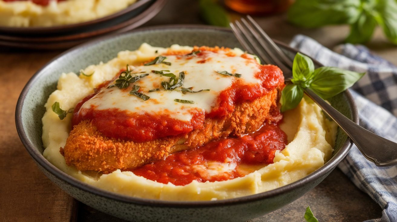 Savory Chicken Parmesan Mashed Potato Bowls Recipe - Food Blasts