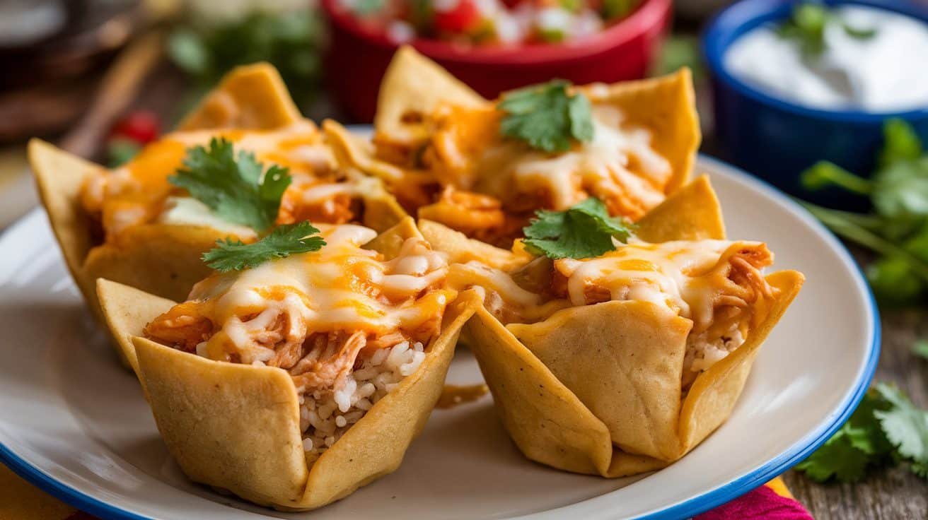 Savory Chicken and Rice Enchilada Cups Recipe - Food Blasts