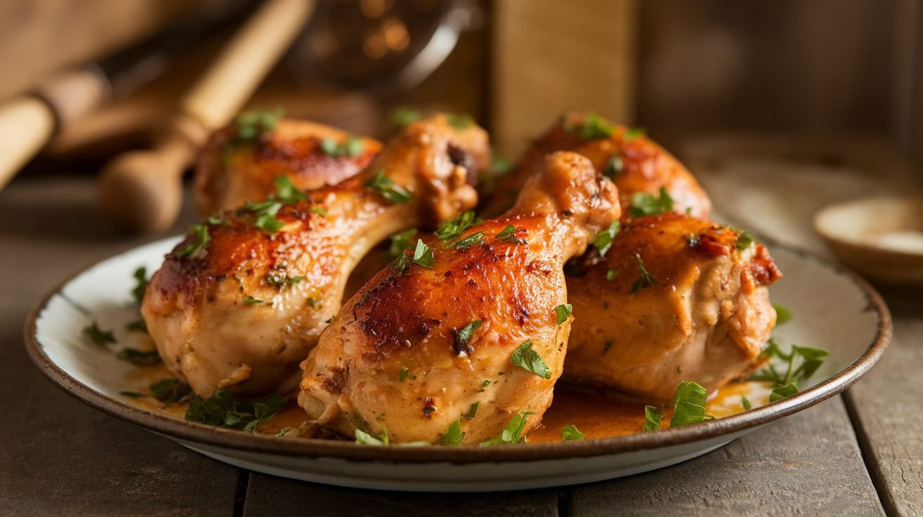 Savory Garlic Butter Chicken Drumsticks Recipe - Food Blasts