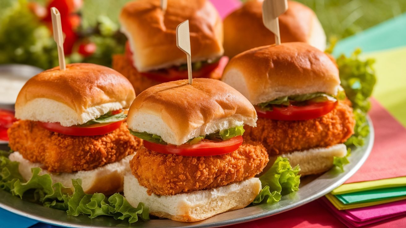 Crispy Breaded Chicken Sliders Recipe - Food Blasts