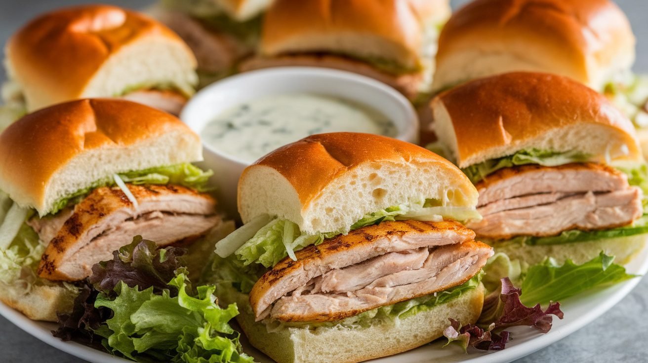 Savory Grilled Chicken Caesar Sliders Recipe - Food Blasts