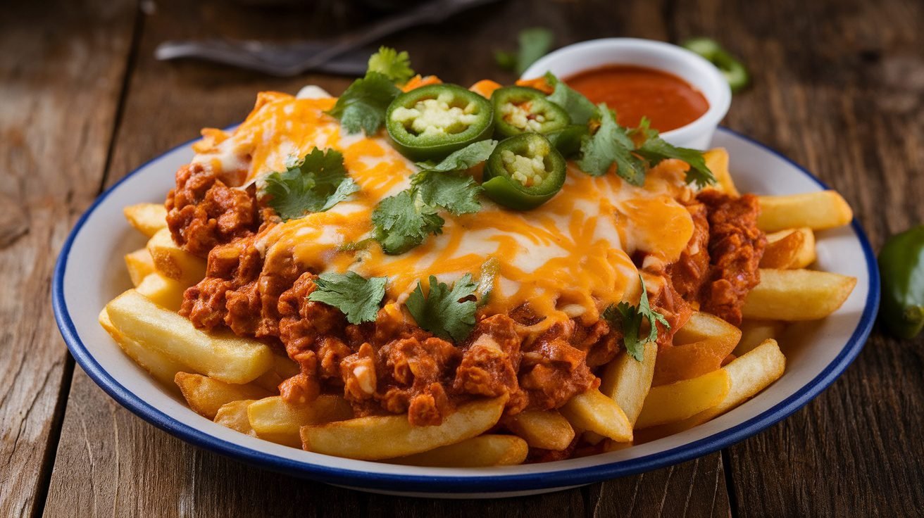 Savory Chicken Chili Cheese Fries Recipe - Food Blasts