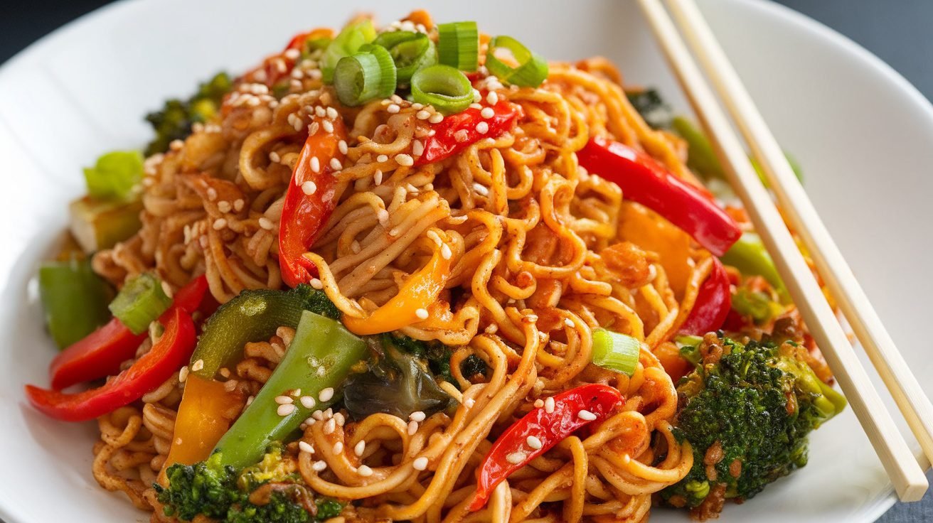 Savory Chicken Fried Ramen Noodles Recipe - Food Blasts