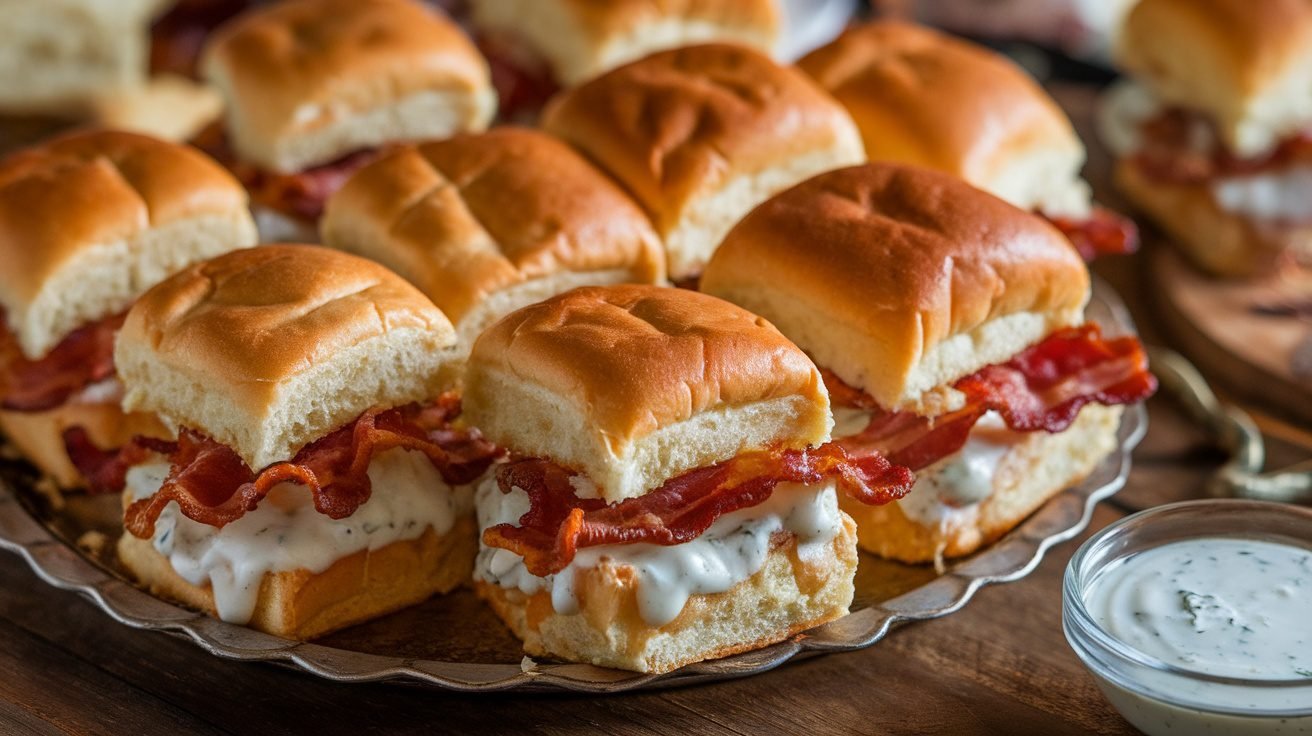 Savory Chicken Bacon Ranch Sliders Recipe - Food Blasts