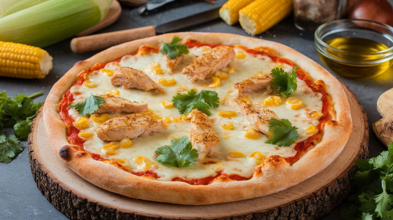 Delicious Chicken and Roasted Corn Pizza Recipe - Food Blasts