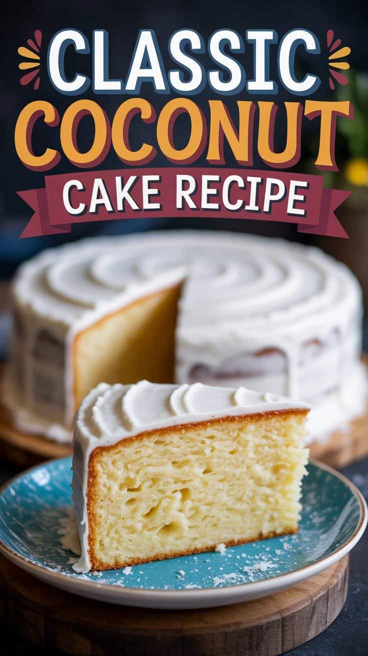 Classic Coconut Cake Recipe - Food Blasts
