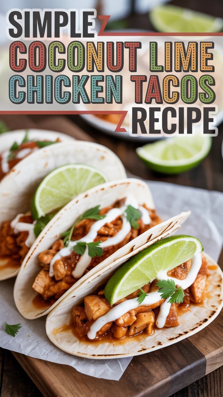 Coconut Lime Chicken Tacos Recipe - Food Blasts