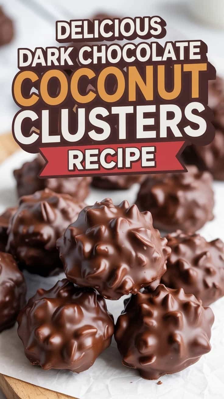 Dark Chocolate Coconut Clusters Recipe - Food Blasts
