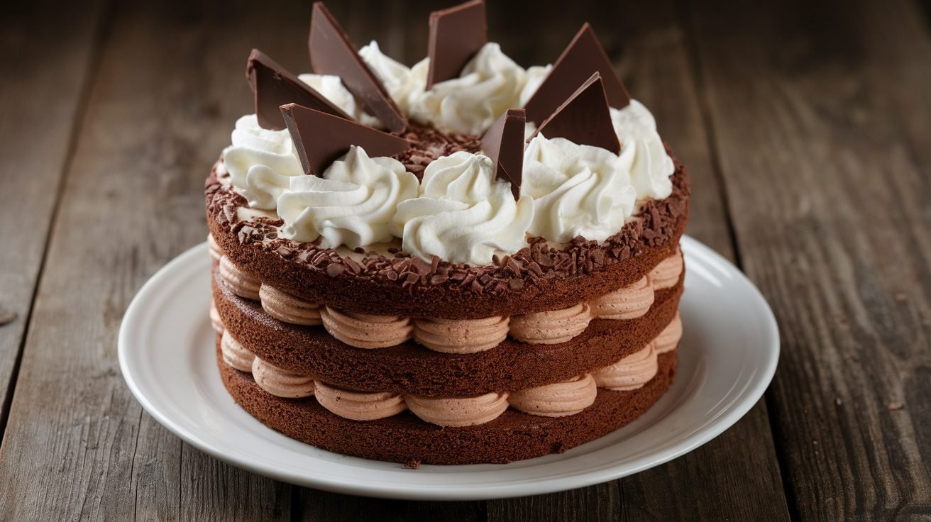 Chocolate Cream Pie Layer Cake Recipe - Food Blasts