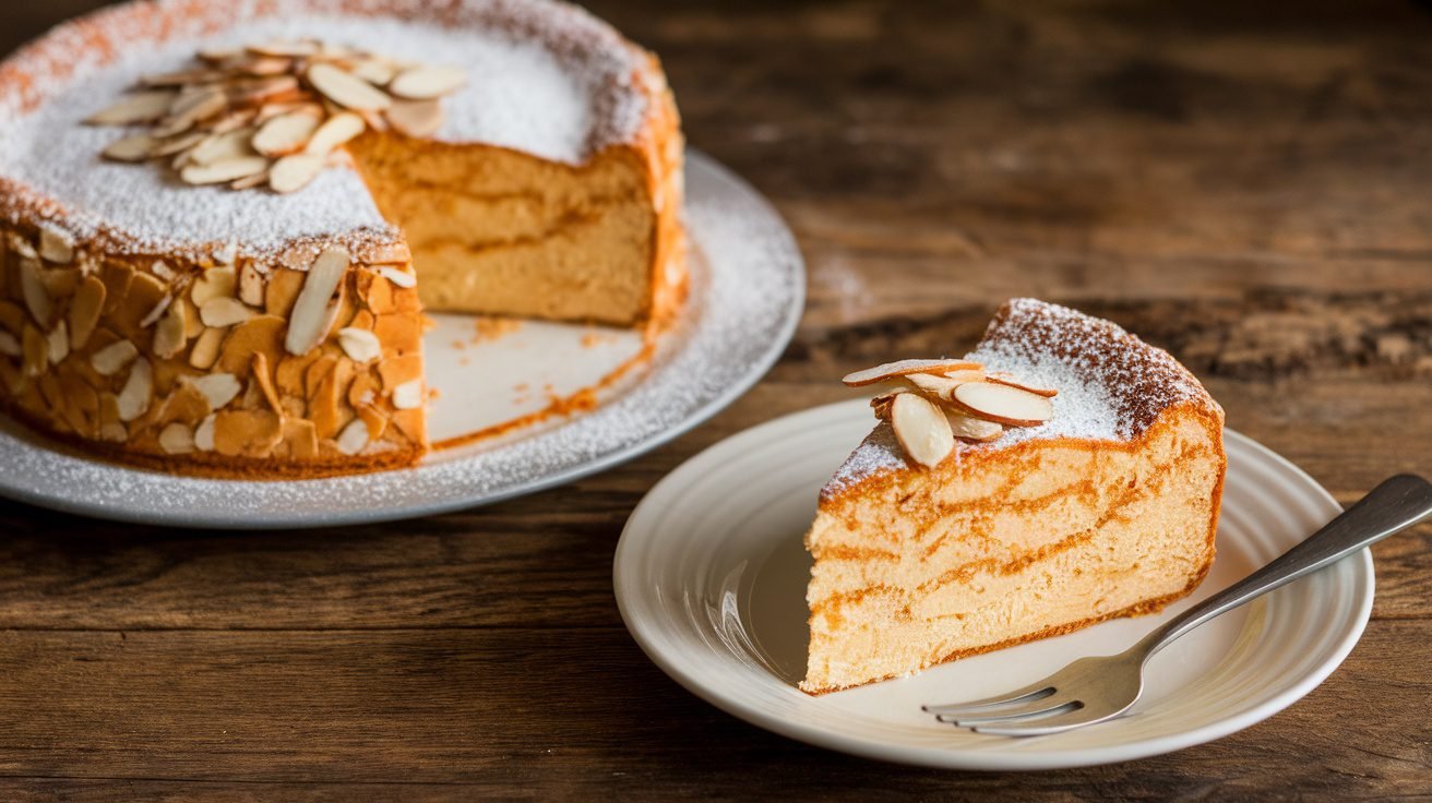 Creamy Almond Butter Cake Recipe - Food Blasts