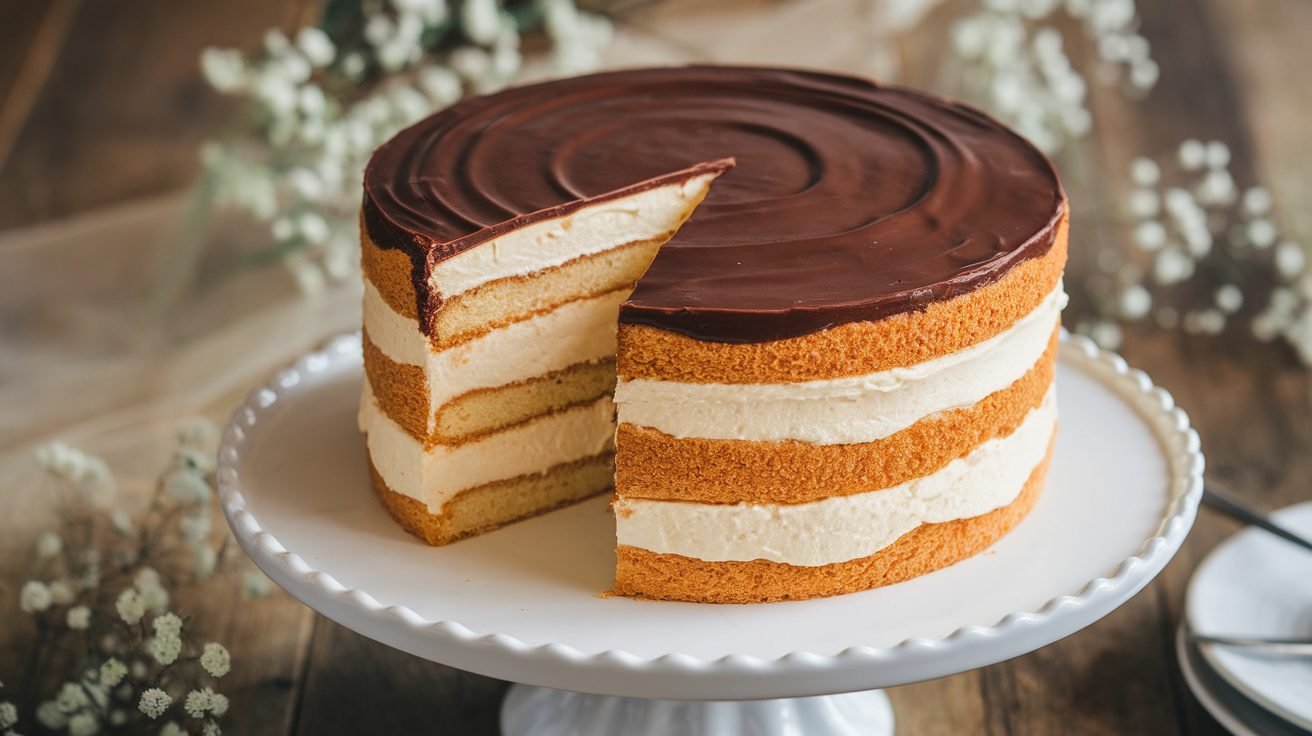 Classic Boston Cream Cake Recipe - Food Blasts