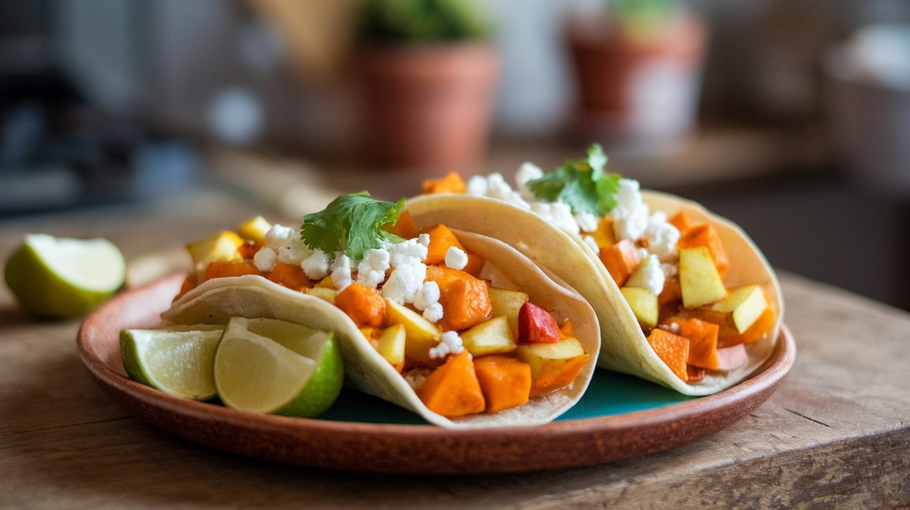 Butternut Squash Apple Tacos Recipe - Food Blasts