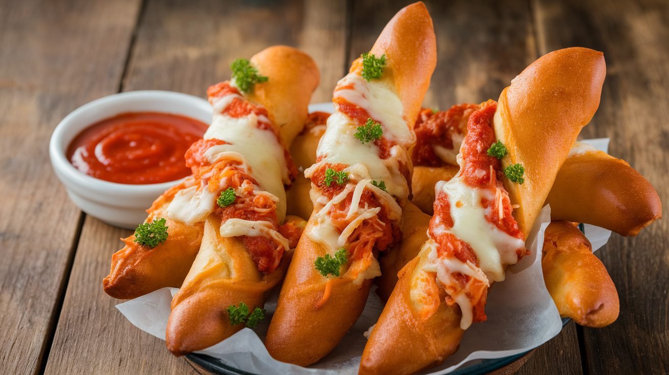 Chicken Parmesan Breadstick Twists Recipe - Food Blasts