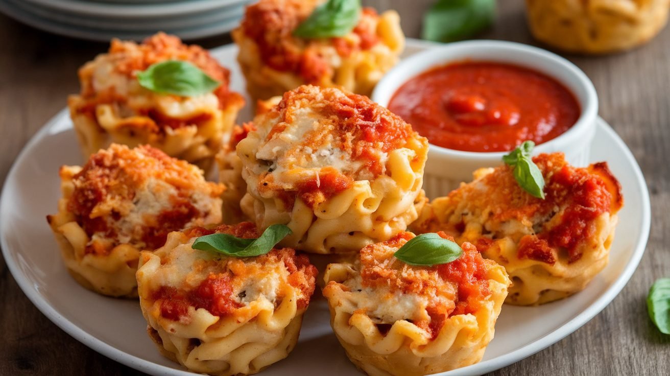 Chicken Parmesan Macaroni Cups Recipe - Food Blasts