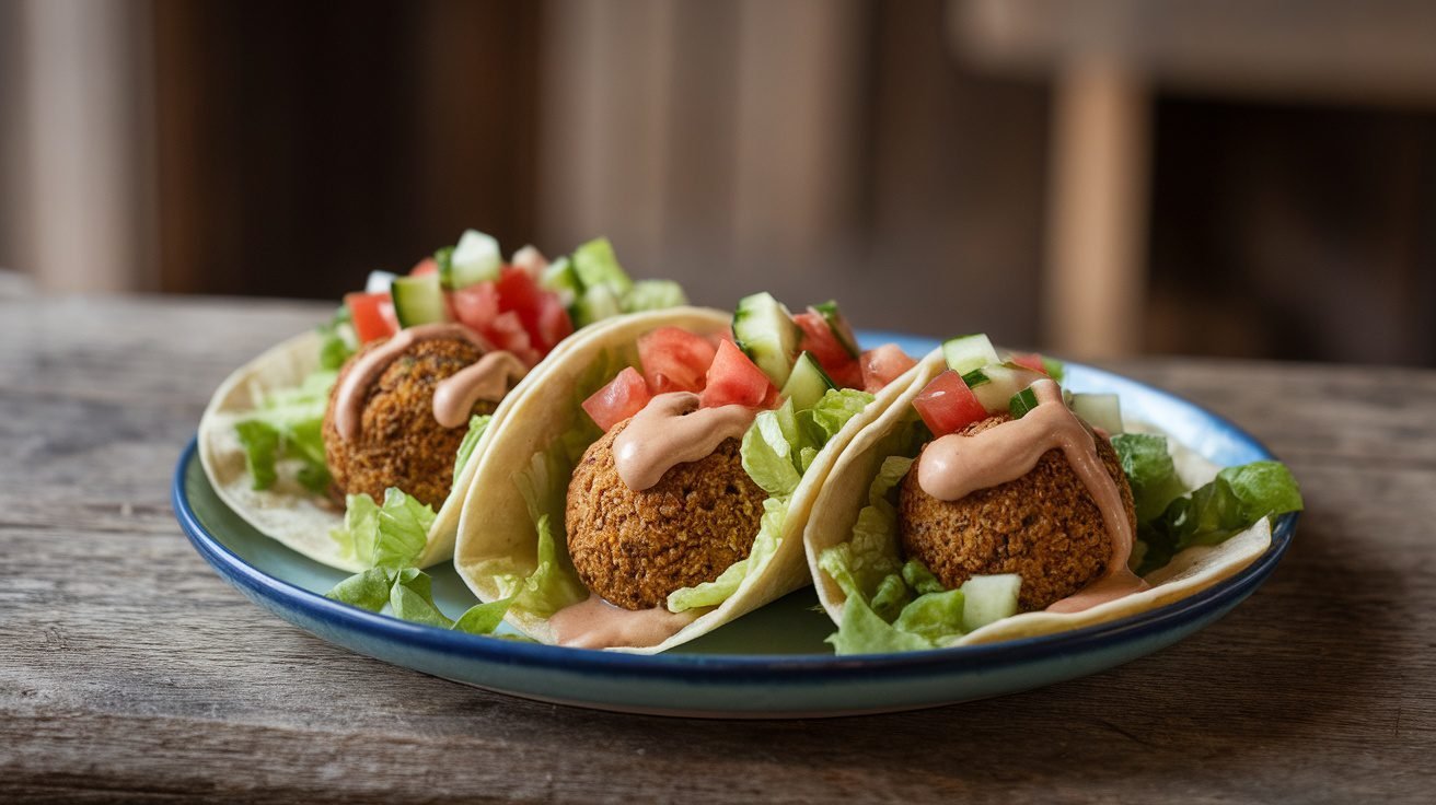 Falafel Tacos with Tahini Sauce Recipe - Food Blasts