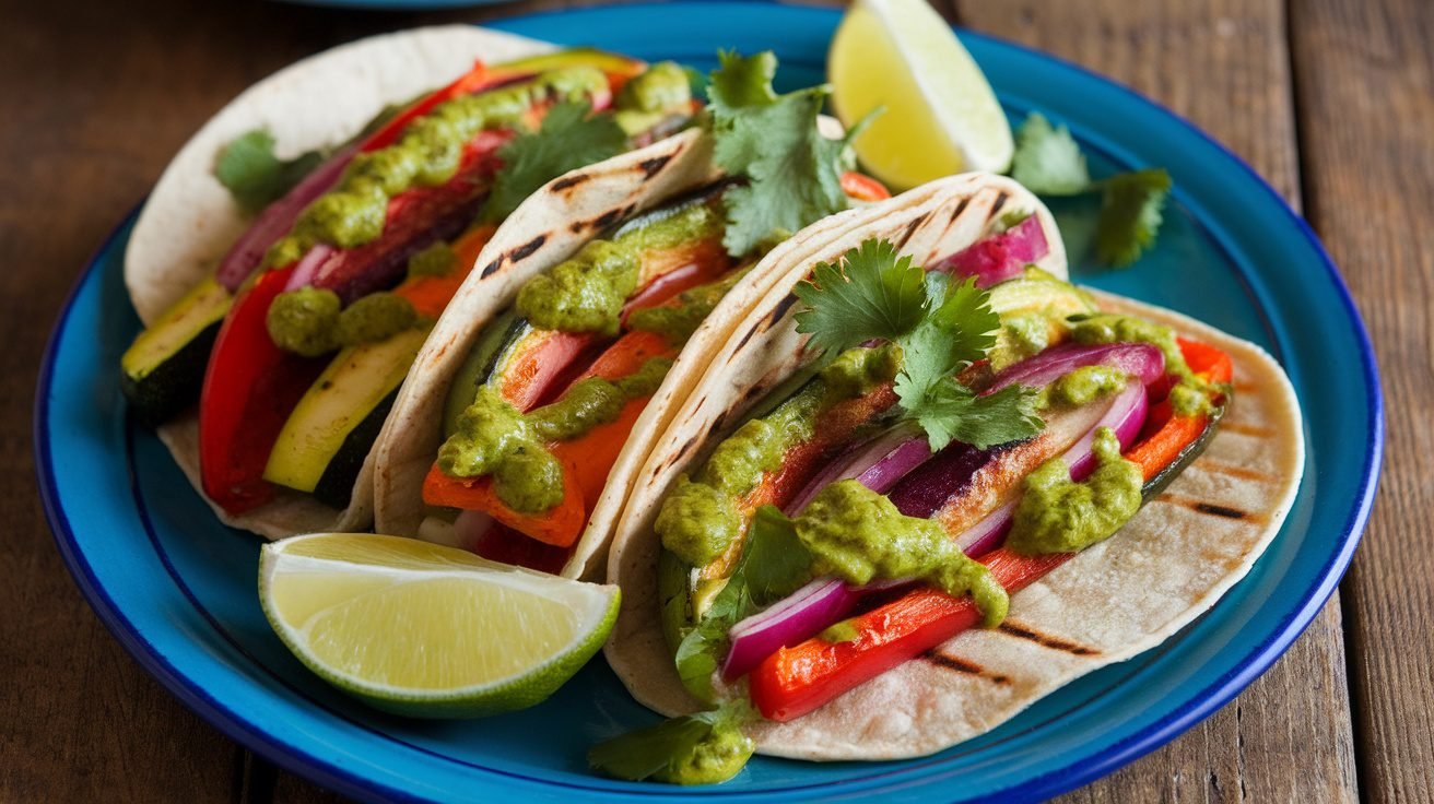 Grilled Pesto Veggie Tacos Recipe - Food Blasts