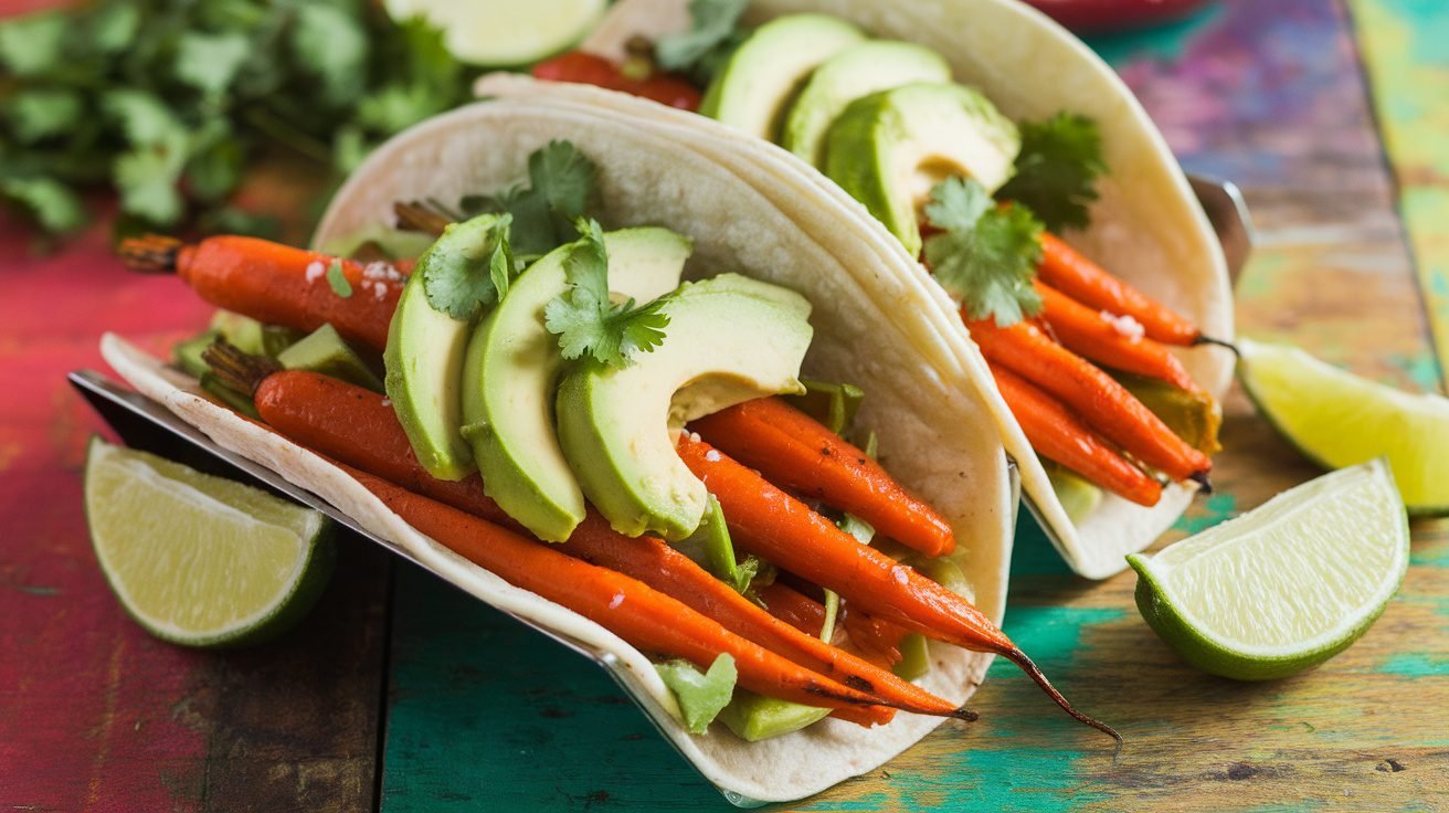 Honey Lime Glazed Carrot Tacos Recipe - Food Blasts
