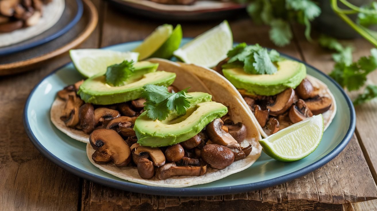 Miso Glazed Mushroom Tacos Recipe - Food Blasts