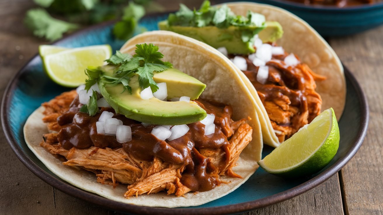 Mole Chicken Tacos Recipe - Food Blasts
