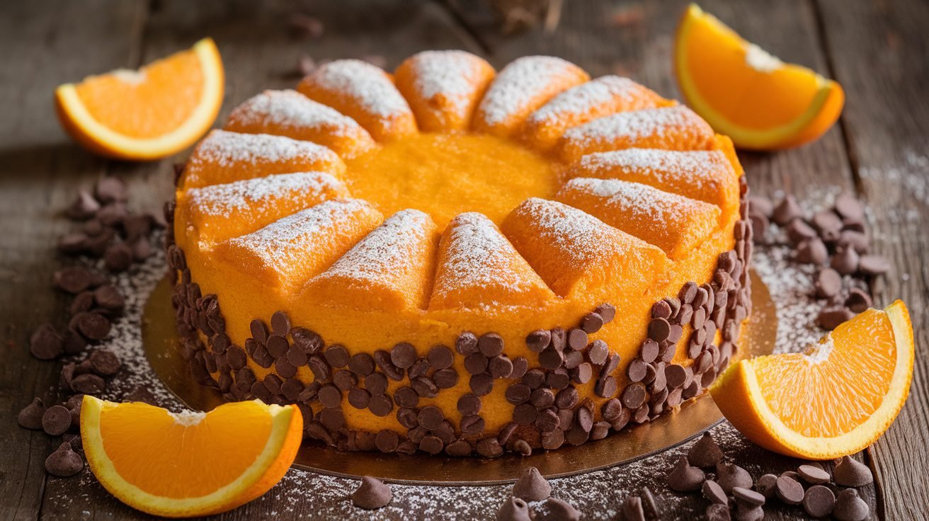 Moist Orange Chocolate Chip Cake Recipe - Food Blasts