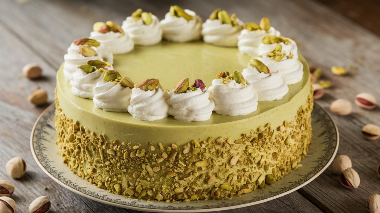 Pistachio Pudding Cake Recipe - Food Blasts