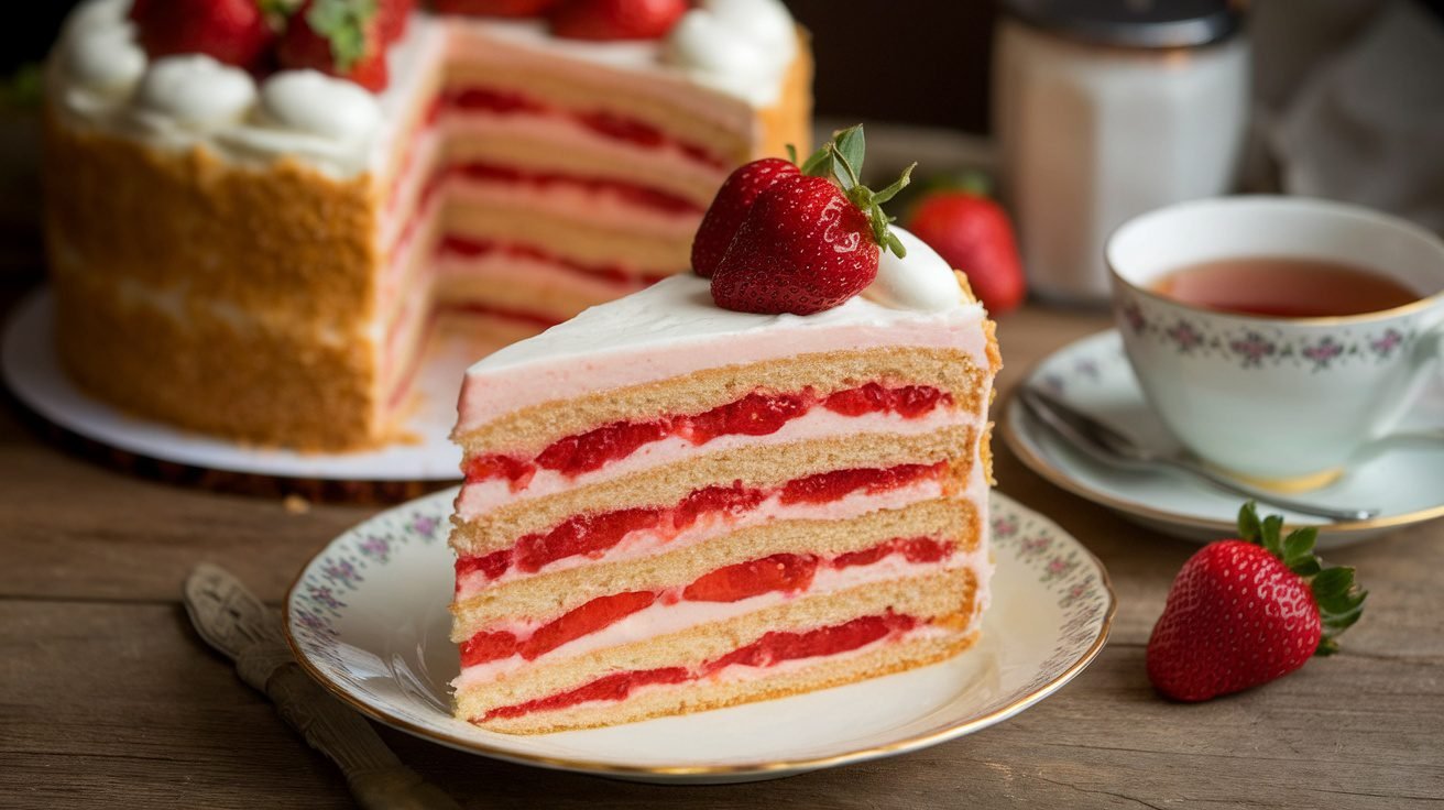 Strawberry Jam Cake Recipe - Food Blasts