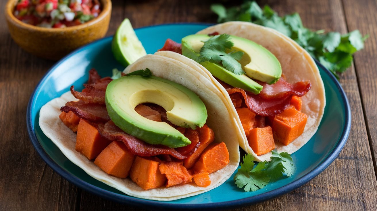 Sweet Potato Bacon Tacos Recipe - Food Blasts