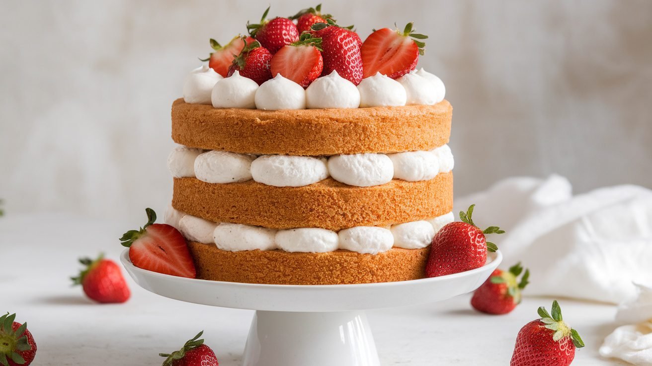 Whipped Cream Layer Cake Recipe - Food Blasts