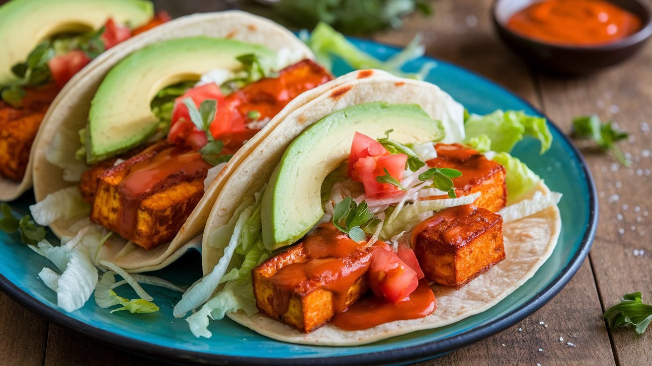 Spicy Buffalo Tofu Tacos Recipe - Food Blasts