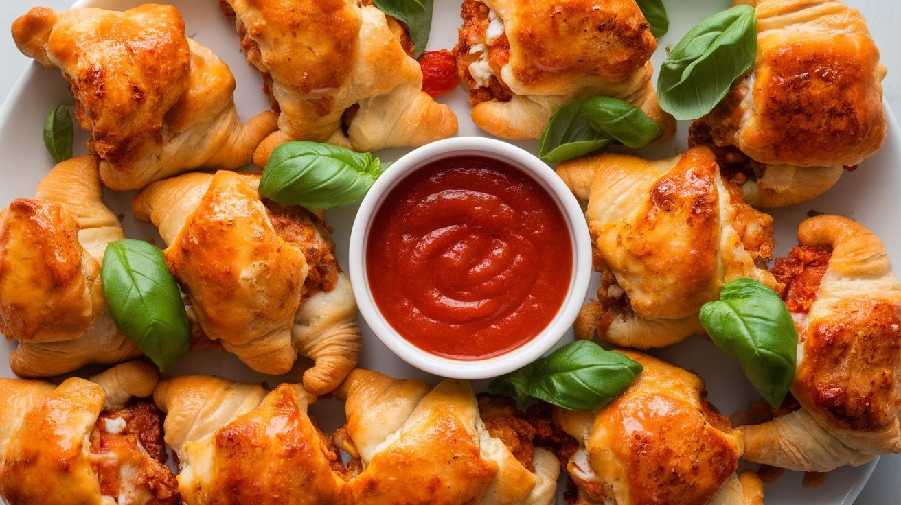 Chicken Parmesan Crescent Bites Recipe - Food Blasts