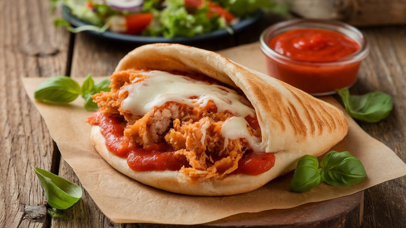 Chicken Parmesan Pocket Pitas Recipe - Food Blasts