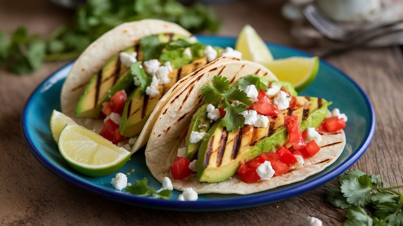 Grilled Avocado Cilantro Tacos Recipe - Food Blasts