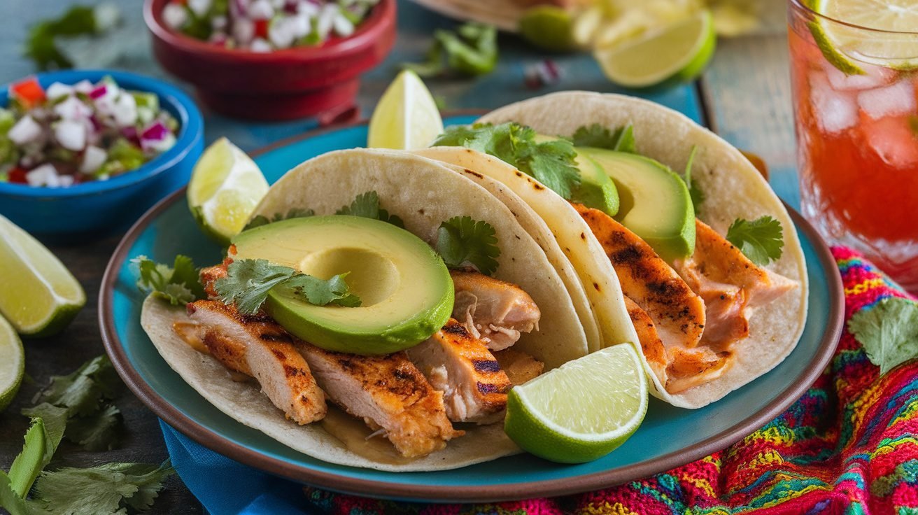 Grilled Lemon Garlic Chicken Tacos Recipe - Food Blasts