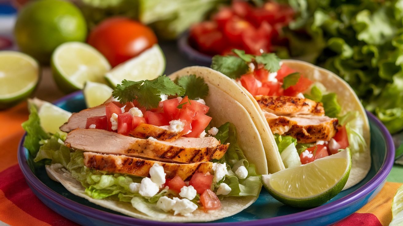 Grilled Honey Lime Chicken Tacos Recipe - Food Blasts