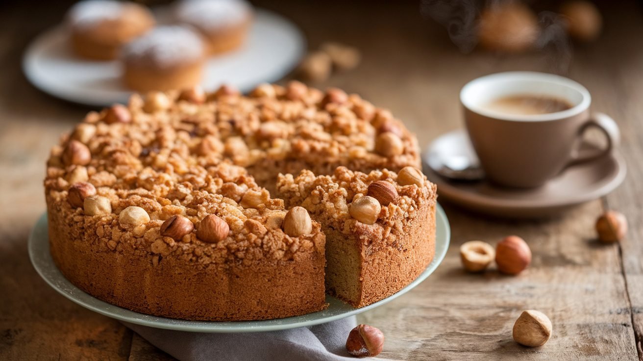 Delicious Hazelnut Coffee Cake Recipe - Food Blasts