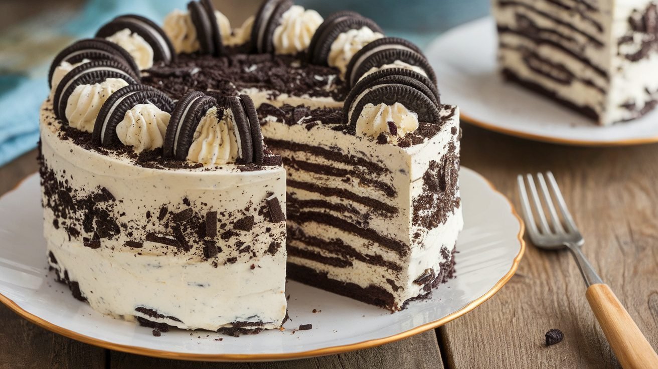 No-Bake Oreo Cake Recipe - Food Blasts