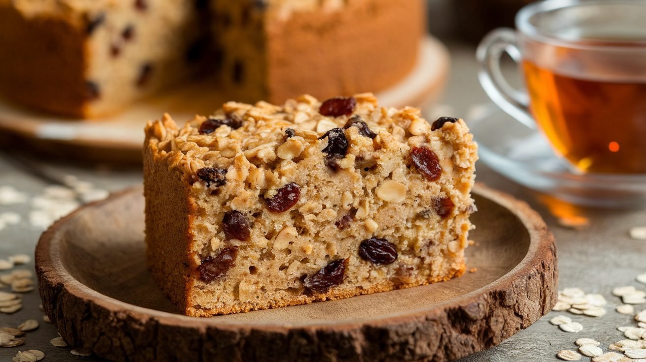 Moist Oatmeal Raisin Cake Recipe - Food Blasts