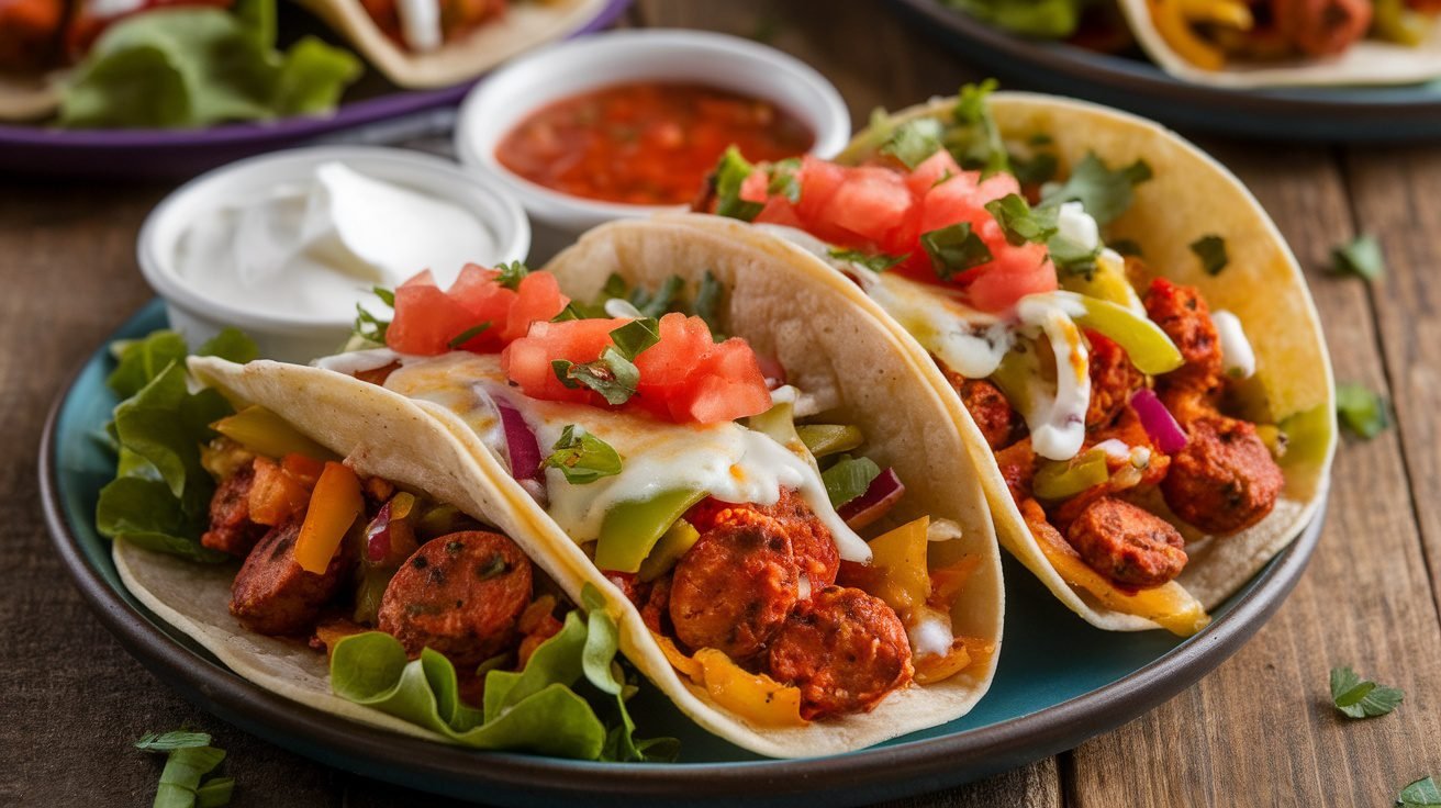 Spicy Italian Chicken Sausage Tacos Recipe - Food Blasts