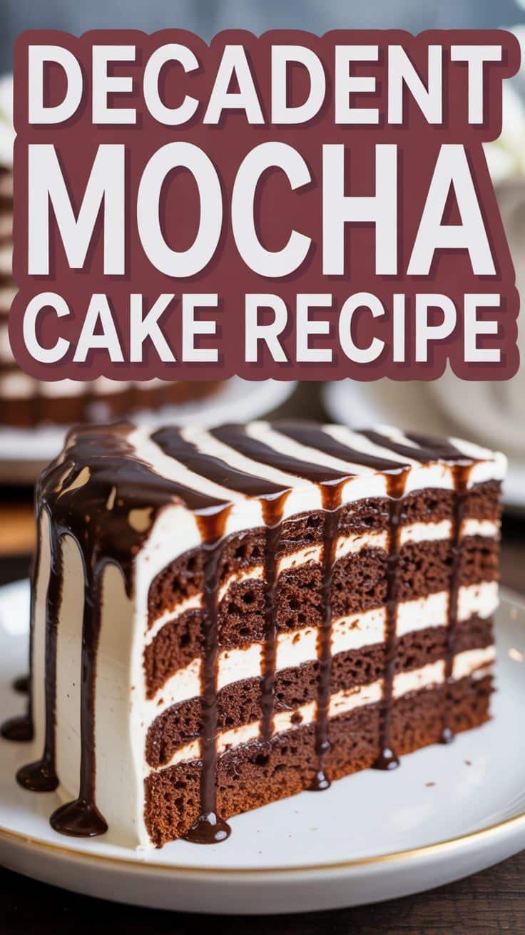 Decadent Mocha Cake Recipe - Food Blasts