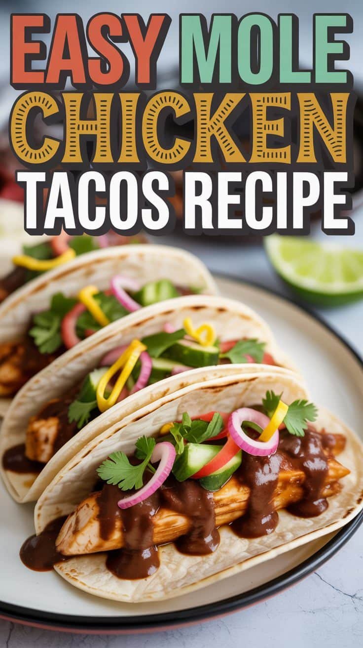 Mole Chicken Tacos Recipe - Food Blasts