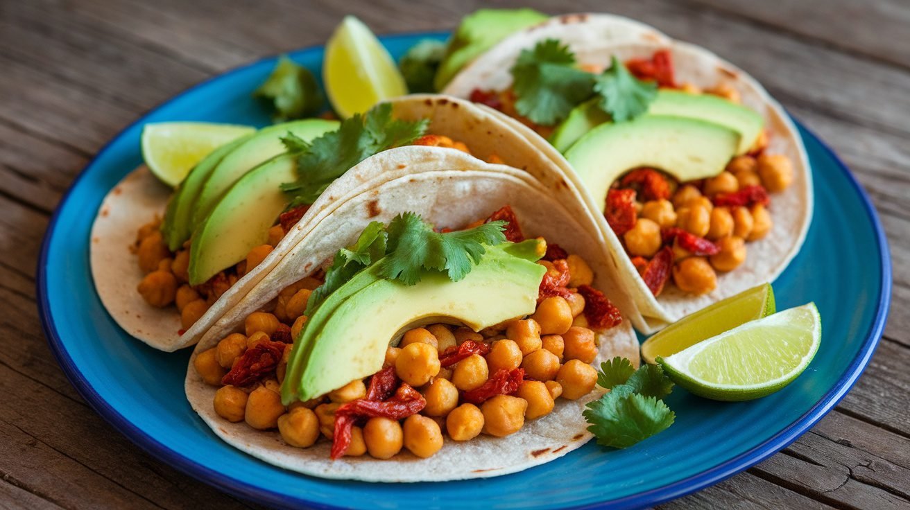Sun-Dried Tomato Chickpea Tacos Recipe - Food Blasts
