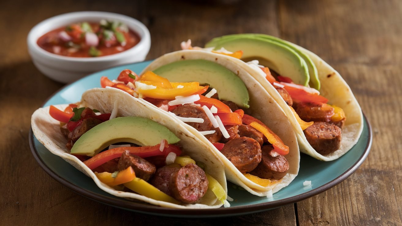 Italian Sausage and Peppers Tacos Recipe - Food Blasts