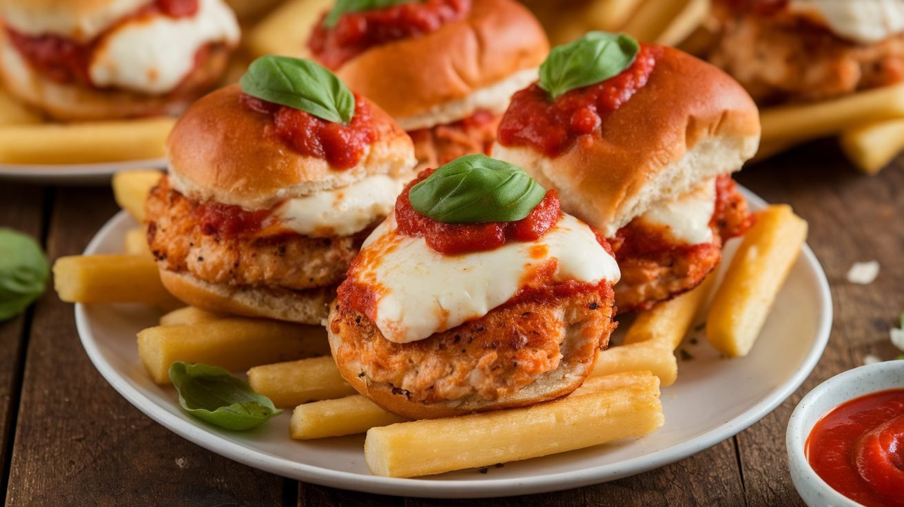 Chicken Parmesan Garlic Stick Sliders Recipe - Food Blasts