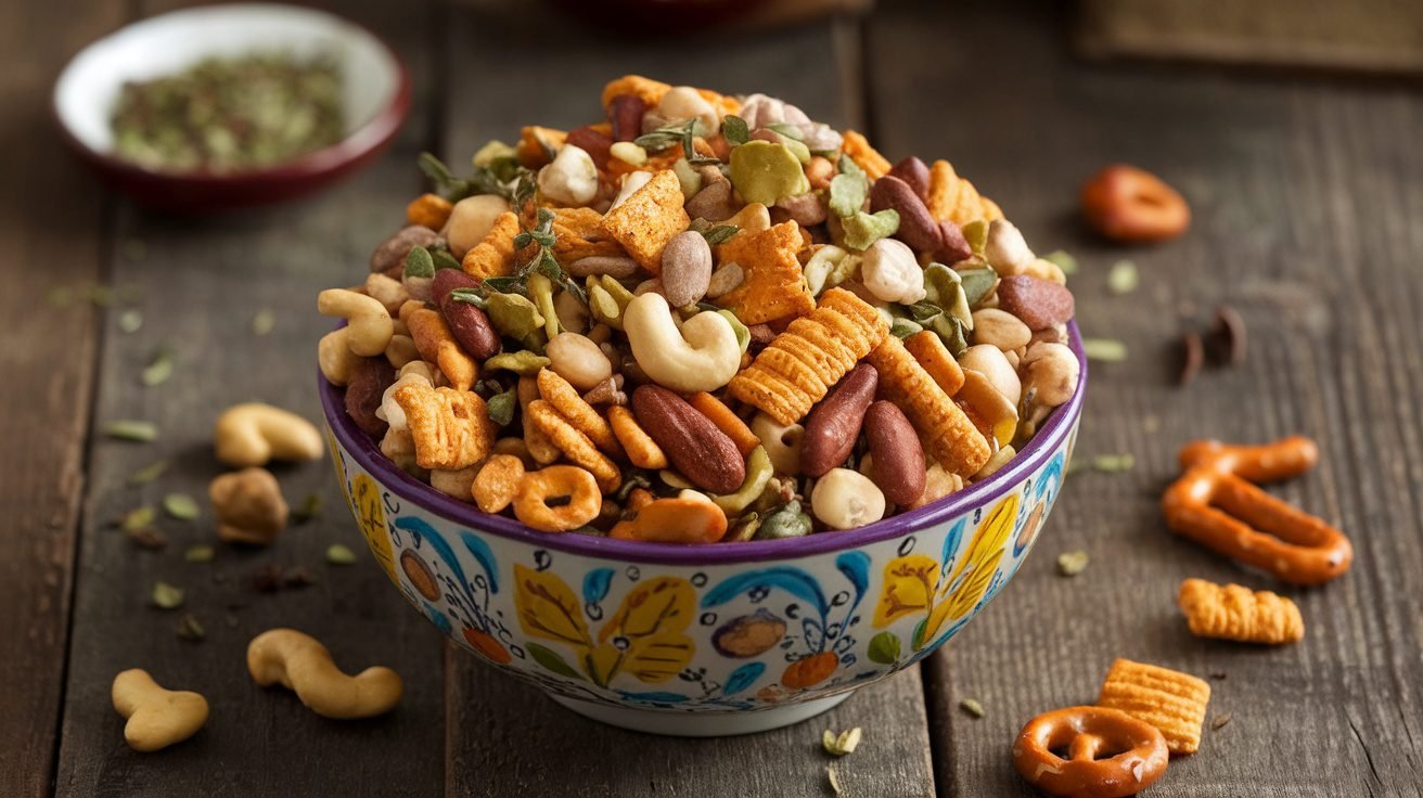Savory Herb Snack Mix Recipe - Food Blasts