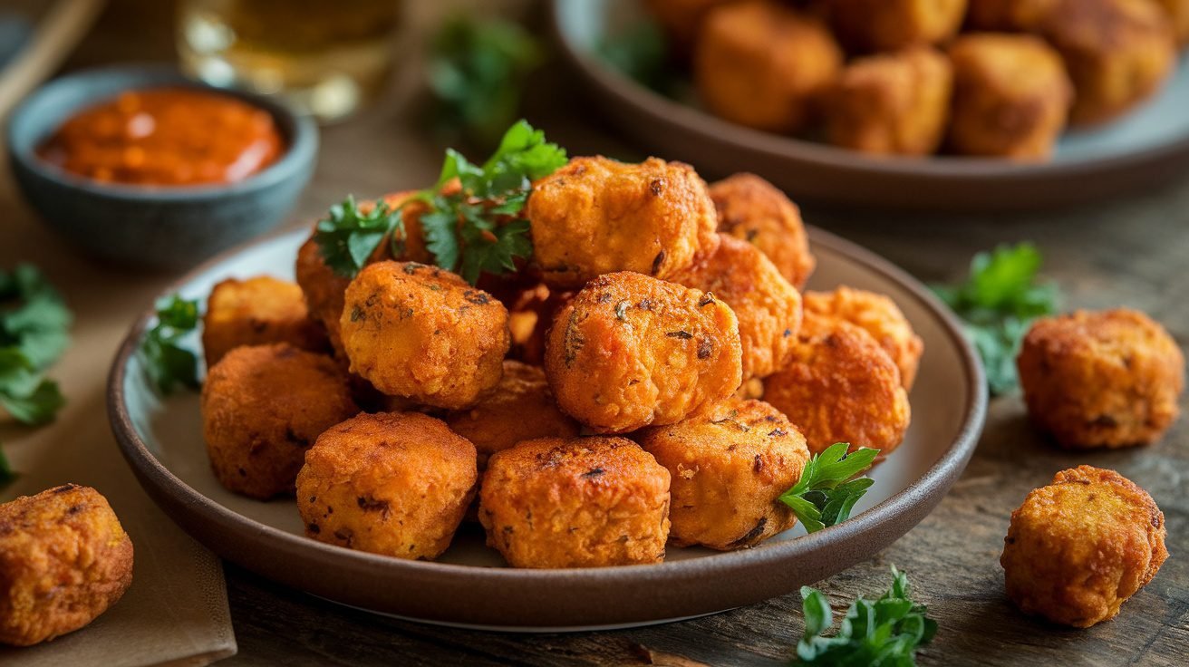 Spicy Baked Chickpea Nuggets Recipe - Food Blasts